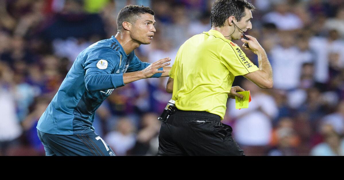 Cristiano Ronaldo suspended five games for pushing referee
