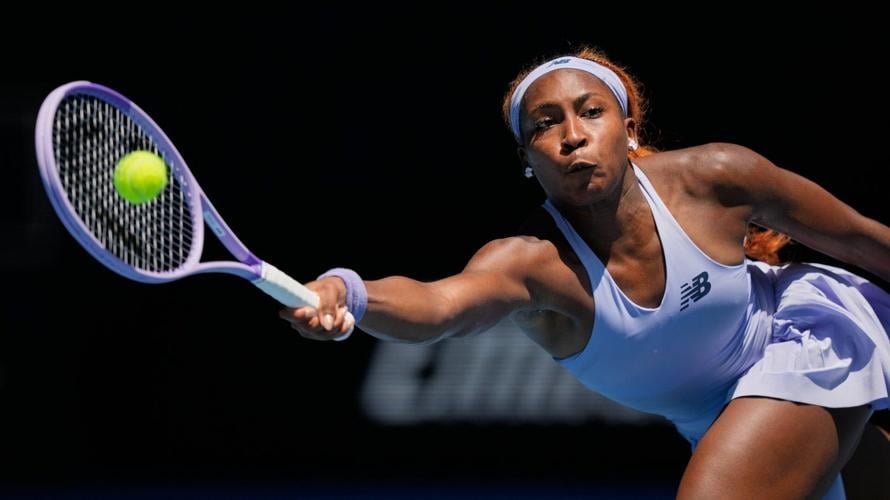 Gauff advances to second round at Australian Open despite serving struggles