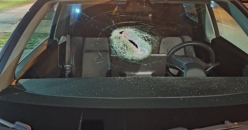 B.C. police investigate after rock thrown through Tesla windshield ...
