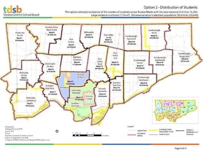 TDSB draws up six maps of potential ward boundaries