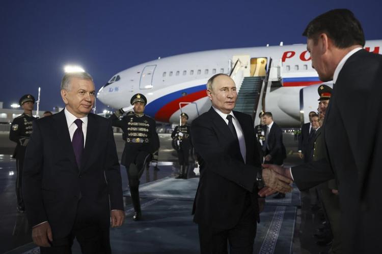 Putin arrives in Uzbekistan on the 3rd foreign trip of his new term