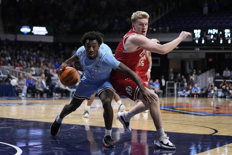 Top-seeded Indiana State pulls away late to beat Utah 100-90 and reach ...