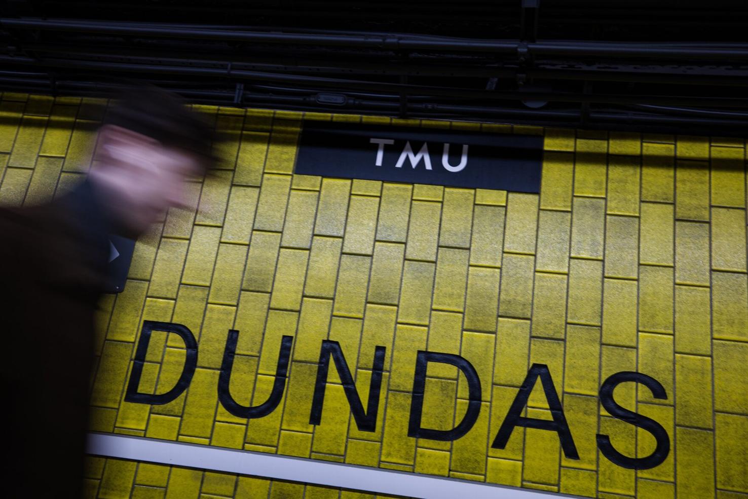 TTC’s new TMU Station signs mark the end of Dundas Station