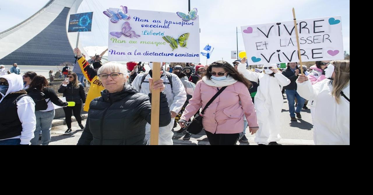 Thousands protest COVID-19 measures as Quebec reports 1,101 cases ...