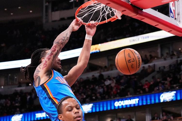 McCain scores 20 as Thunder beat Bulls 116-108 without Gilgeous-Alexander
