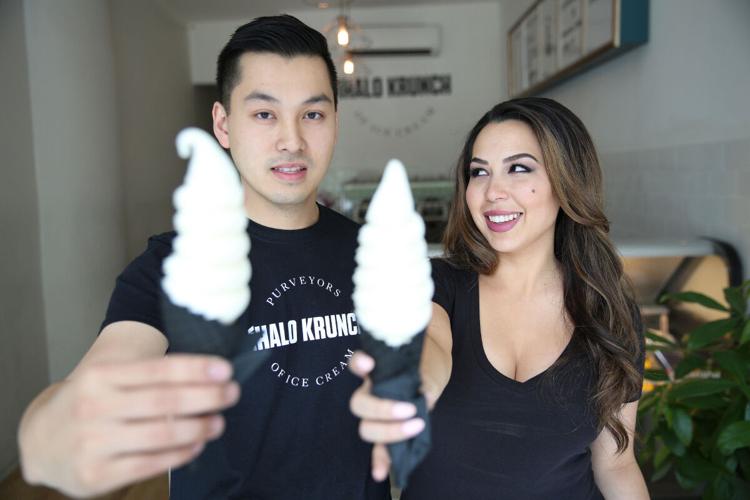 iHalo Krunch mixes charcoal and ice cream for a buzz-worthy dessert
