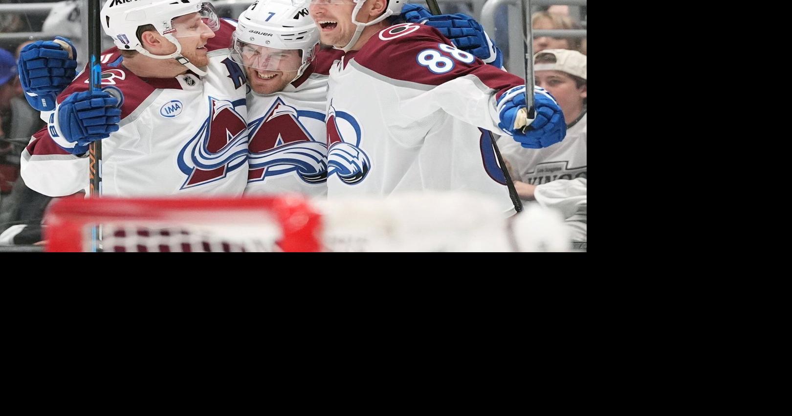 MacKinnon leads Avalanche to 5-1 win and 1st-round sweep of LA Kings ...