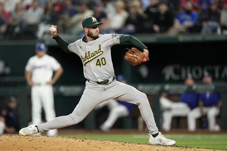 Shea Langeliers hits 3 home runs, leads Athletics over Rangers 4-3