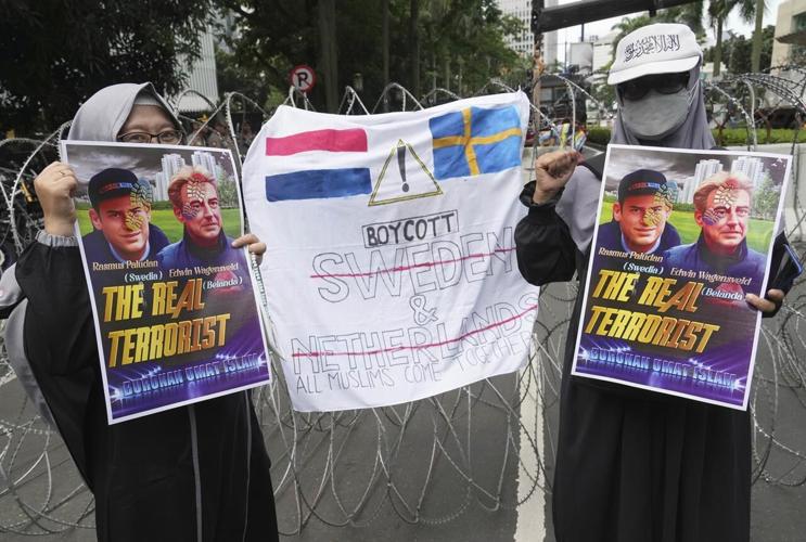Indonesian Muslims protest Quran burning in Sweden