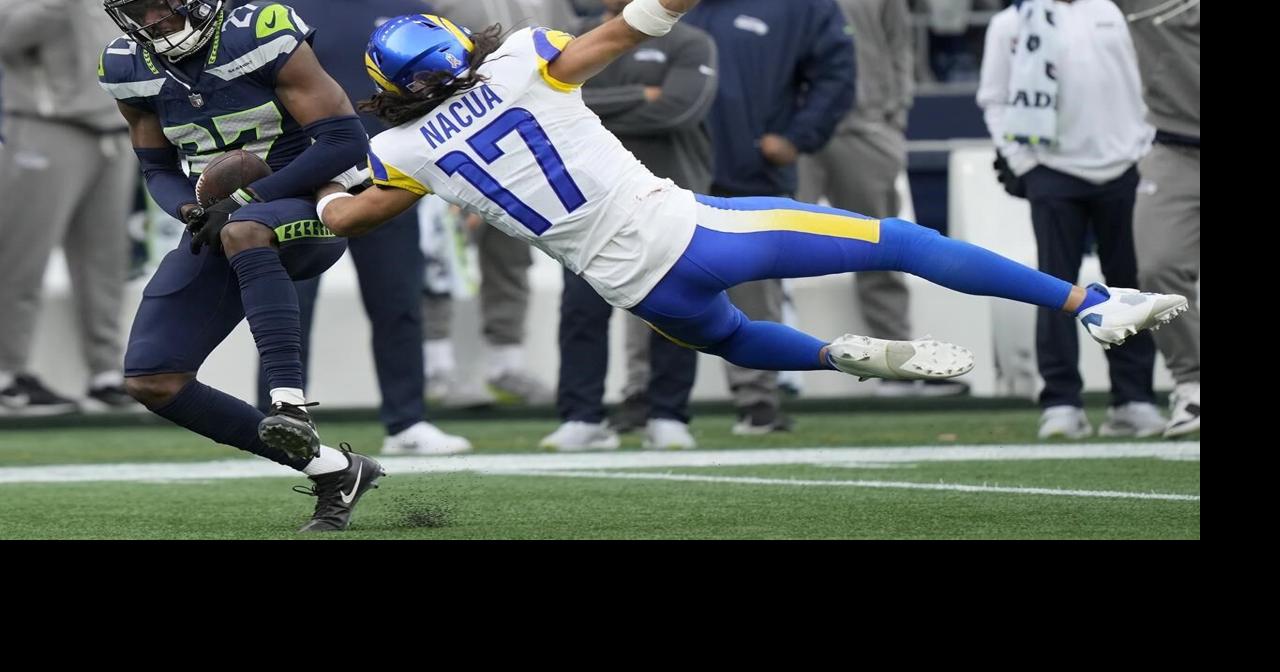 Rams wide receiver Puka Nacua ejected after throwing punch at Seahawks ...