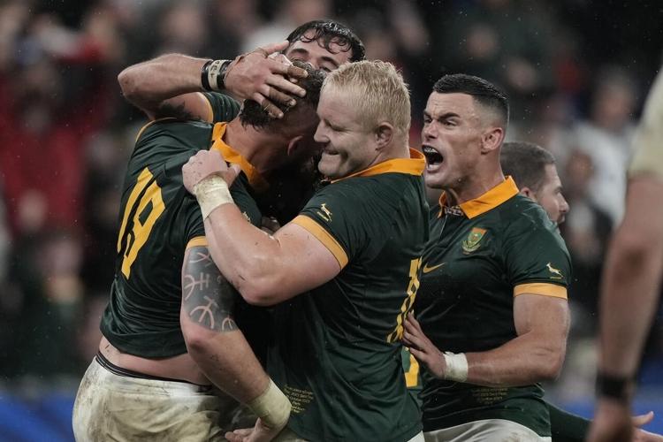 Springboks defending Rugby World Cup title against All Blacks in rare ...