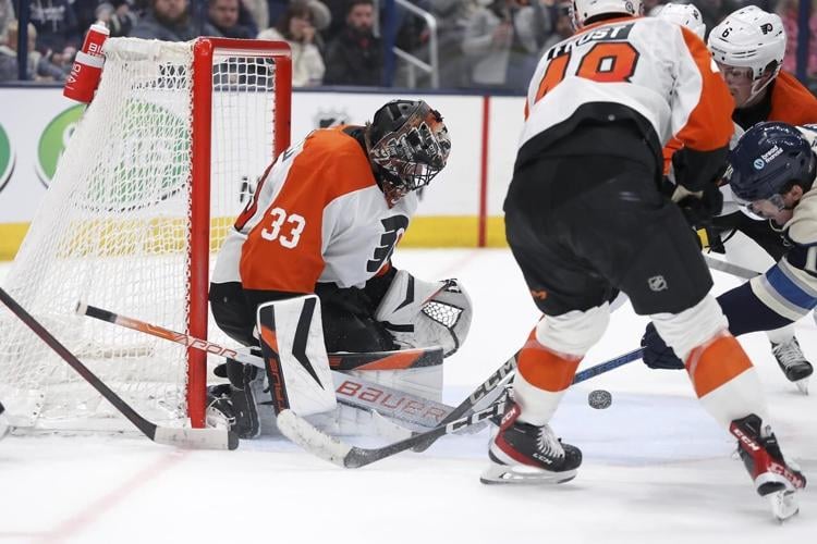 Severson and Werenski score 2 goals each as the Blue Jackets extend Flyers' skid with a 6-2 win
