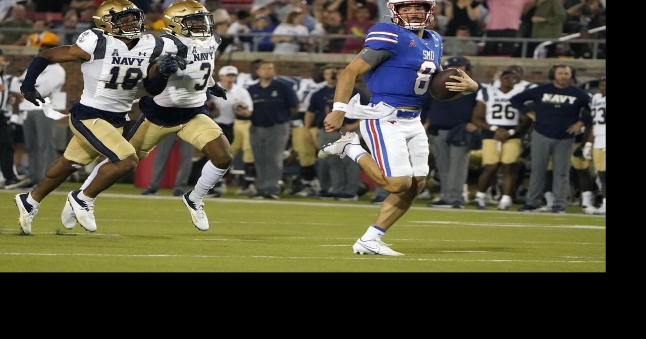 SMU scores 20 unanswered in 3rd quarter, beats Navy 40-34
