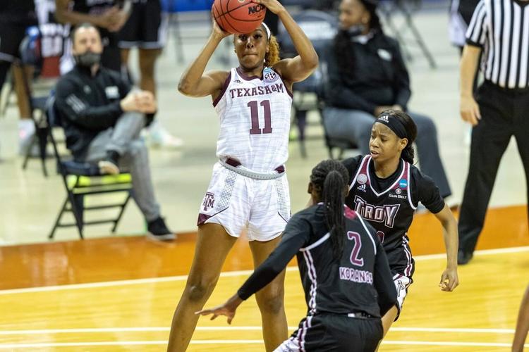 No. 2 Texas A&M avoids historic upset 84-80 over No. 15 Troy