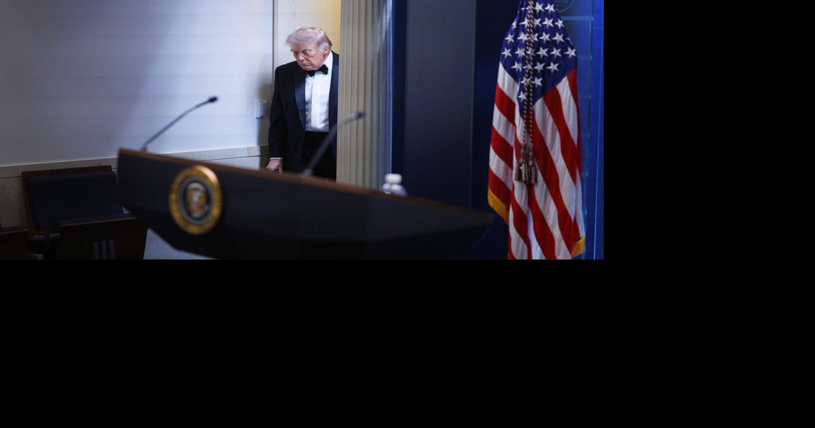 When the script got interrupted Donald Trump’s mask slipped