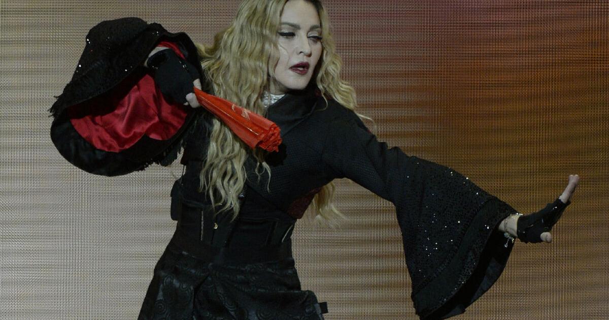 Madonna teeters dangerously toward a novelty burlesque act
