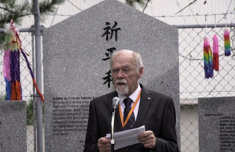 Relatives of Dutch POWs visit former Nagasaki prison site to honor their memory