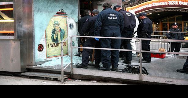 Cyclist sought in Times Square bombing