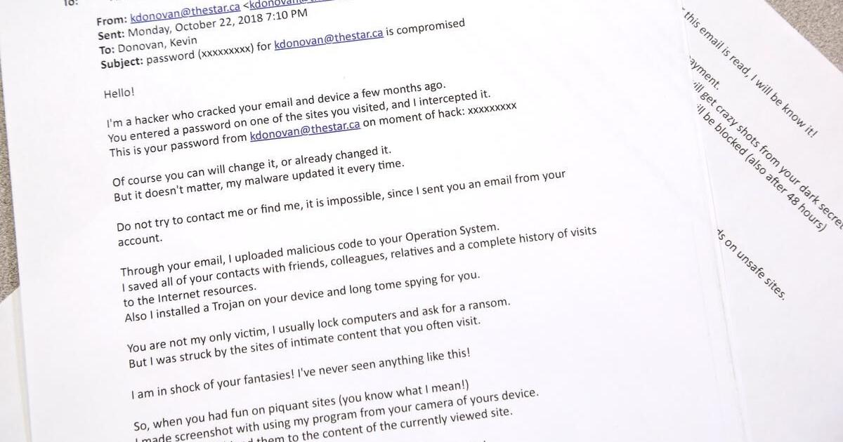 A hacker tried to extort Star investigative reporter Kevin Donovan. So ...
