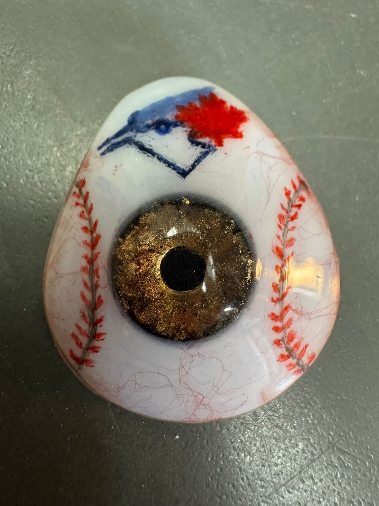 Eight-year-old shows his love for the Blue Jays with custom prosthetic eye
