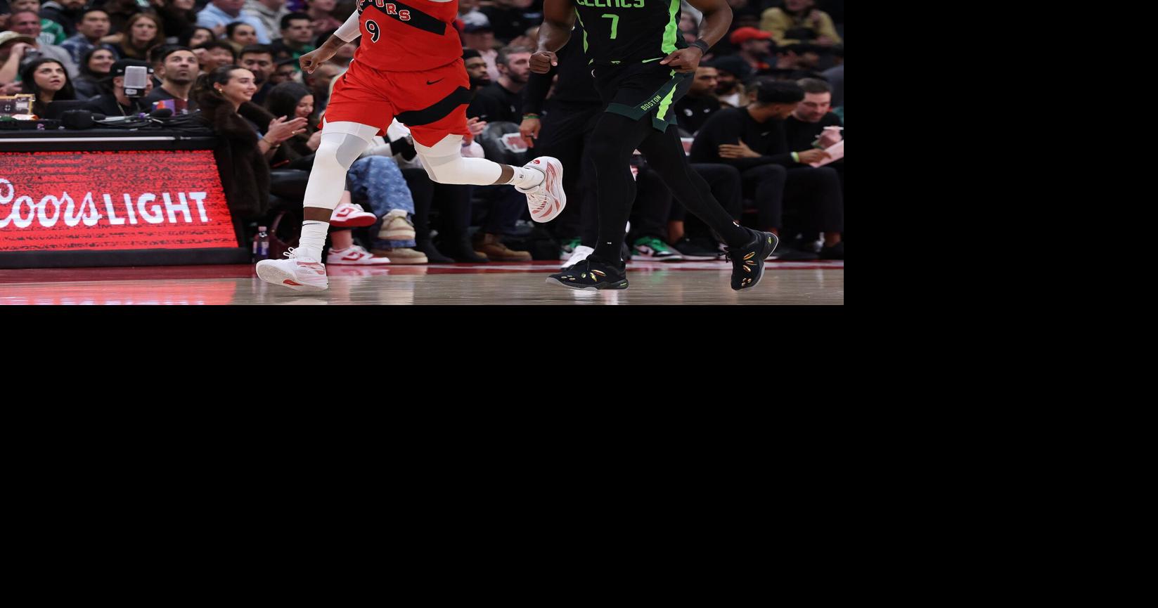 Barrett, Raptors hit mid-season with upset win over Celtics