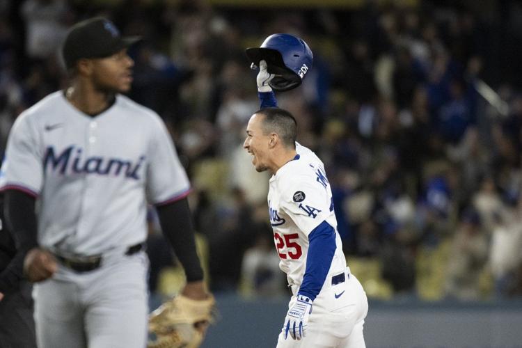 Edman delivers in 10th as Dodgers weather Myers' pinch-hit slam for 7-6 ...