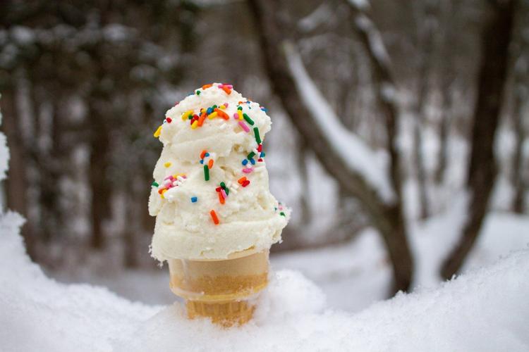 Eating snow cones or snow cream can be a winter delight, if done safely