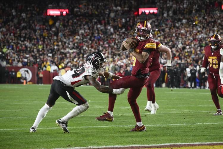 Jayden Daniels carries the Commanders into the playoffs by running as much as throwing