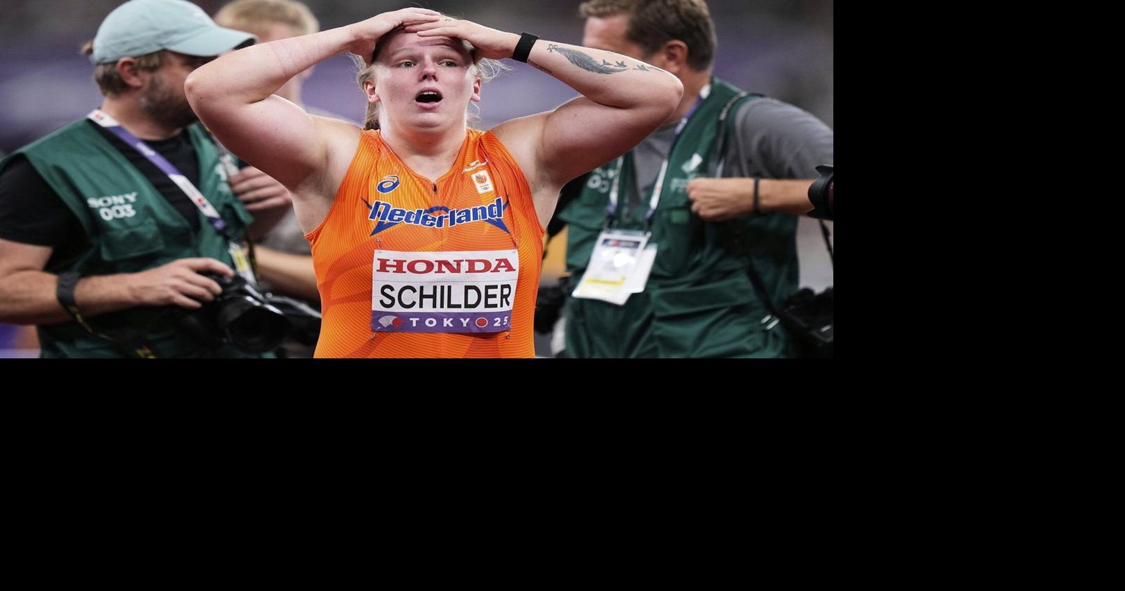 Schilder wins women's shot put at the worlds on the final throw of a ...
