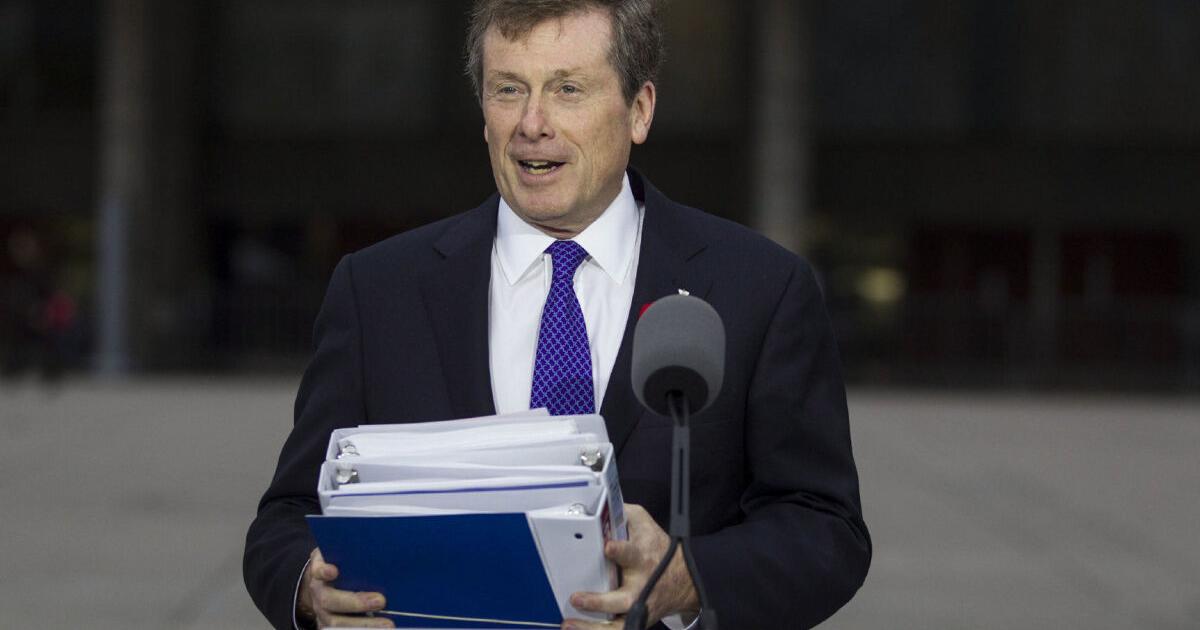 John Tory has a head-start as Toronto mayor: Goar