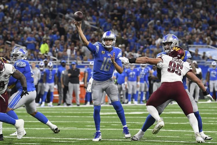 Goff throws 4 TD passes, Lions beat Commanders 36-27