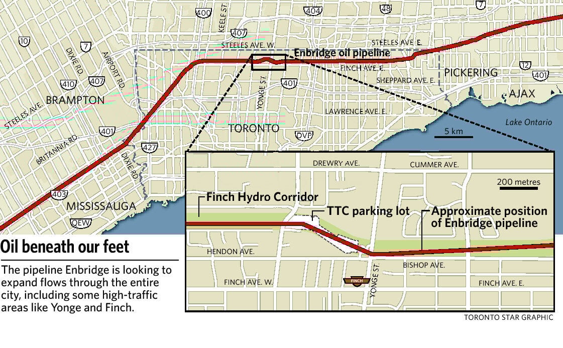 Enbridge oilsands pipeline plan raises chilling issues for GTA