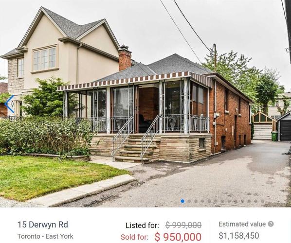 A Toronto home was razed. The empty lot is for sale for more