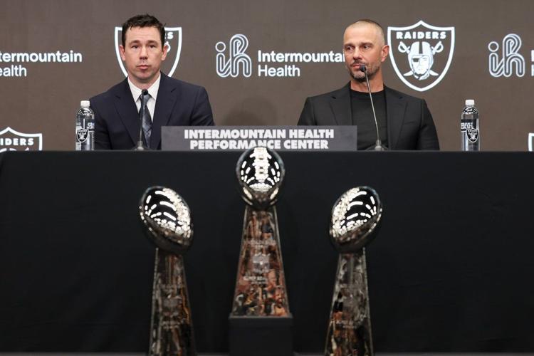 Raiders introduce new coach Klint Kubiak with a nod to their storied past