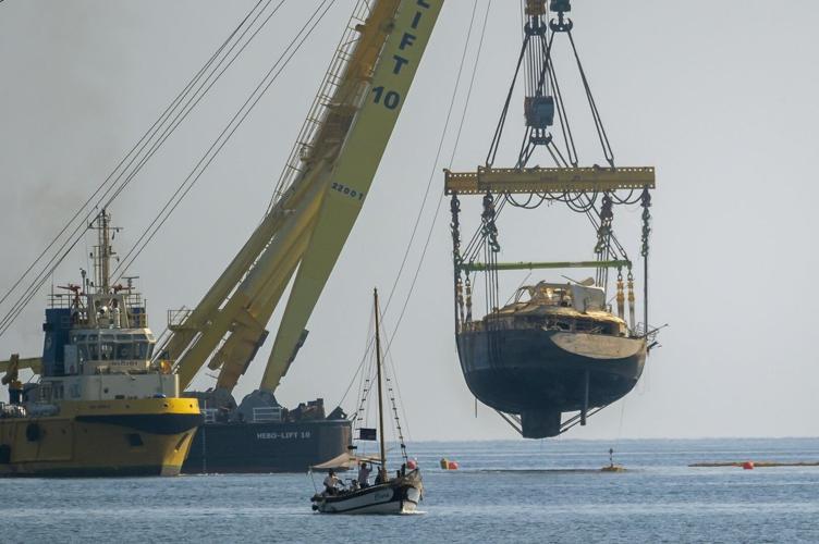 The recovered Bayesian superyacht completes its final journey to a ...