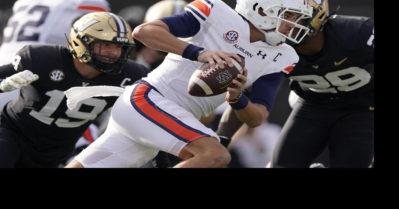 Jarquez Hunter runs for 2 TDs in 1st quarter as Auburn beats Vandy 31-15