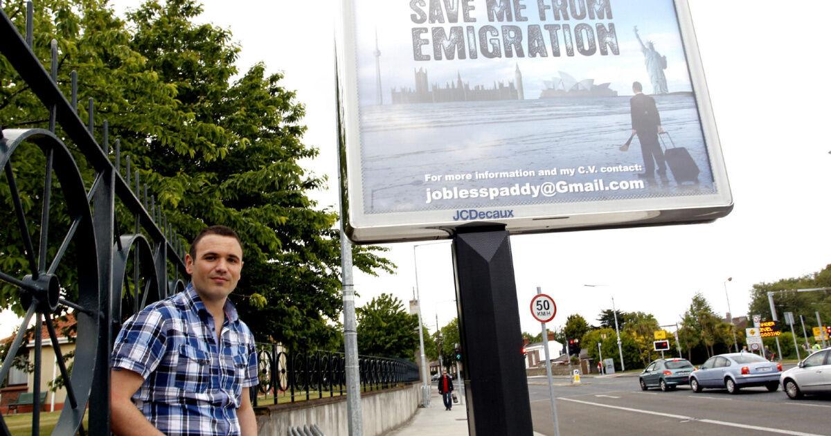 ‘Jobless Paddy’ sells himself on Dublin billboard