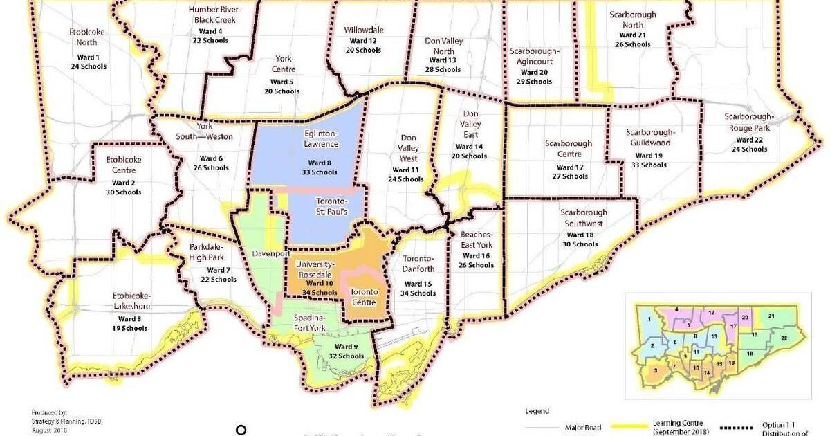 TDSB draws up six maps of potential ward boundaries