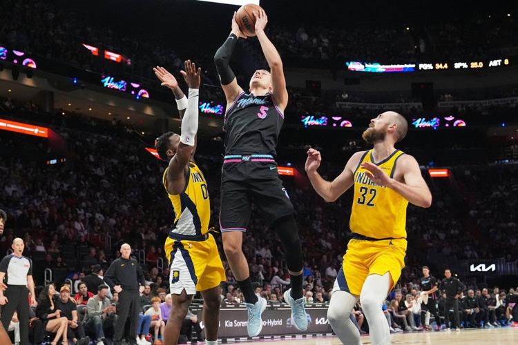 Heat run away in 4th quarter and beat Pacers 142-116 to hand Indiana ...