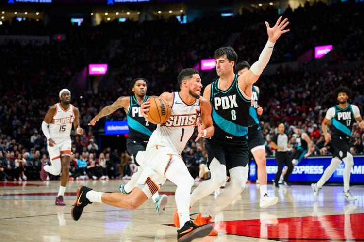 Booker scores 19 as the Suns down the Trail Blazers 127-110