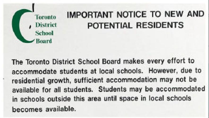 As families flock to Leslieville, school board posts warning of ...