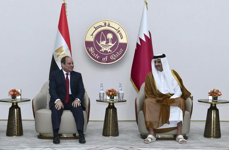 Egypt’s president in Qatar on 1st visit amid rapprochement
