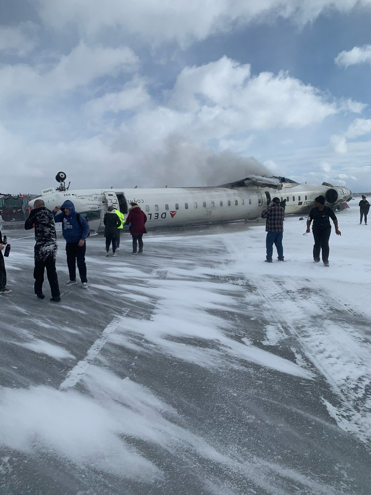 Toronto Delta Air Lines plane crash aftermath in photos