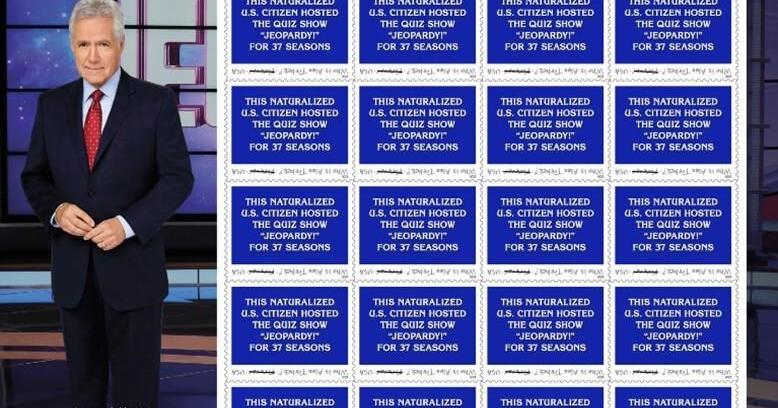 'Jeopardy!' host Alex Trebek gets first-class tribute with U.S. Postal ...