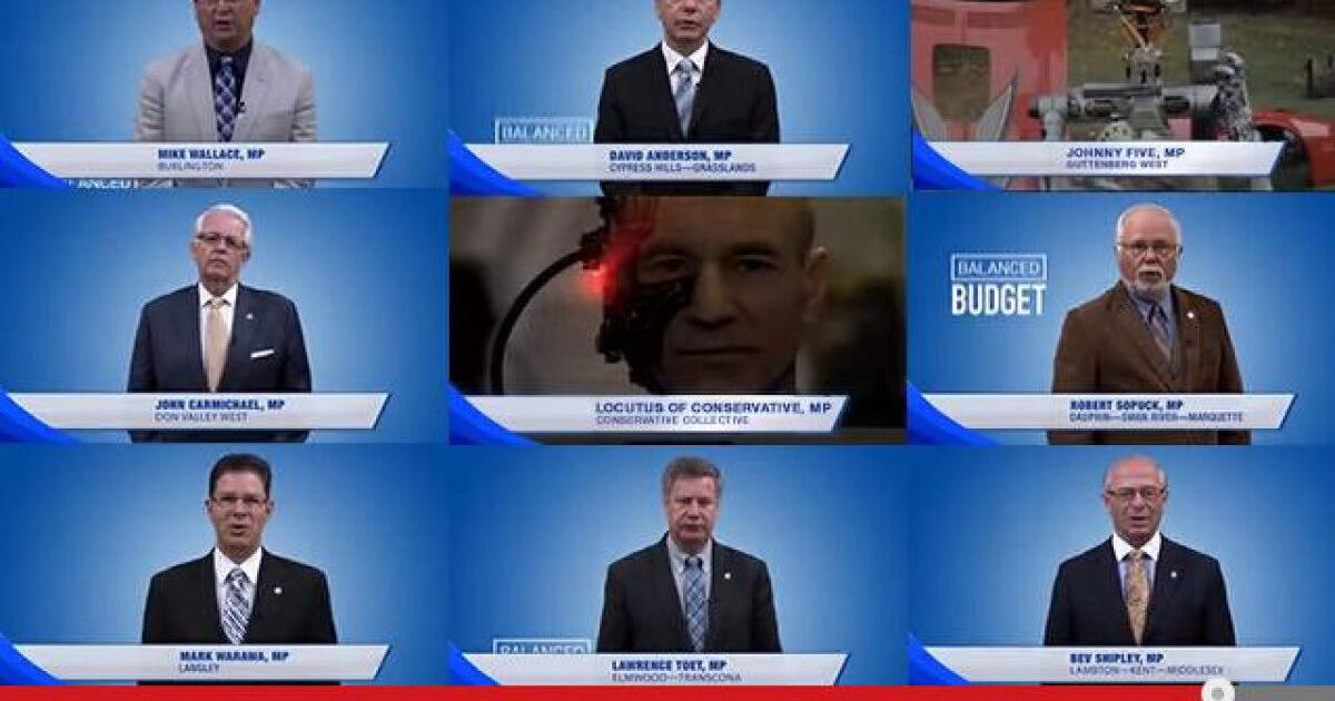 Video shows Conservative MPs reading from identical script