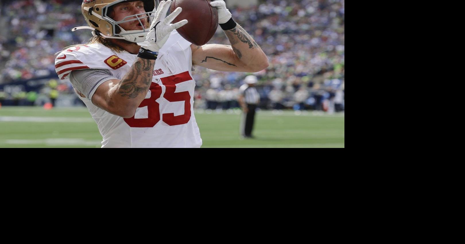 49ers tight end George Kittle suffers hamstring injury vs. Seahawks and will have MRI