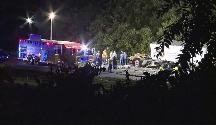 5 killed when RV blows tire, crashes head-on into tractor-trailer