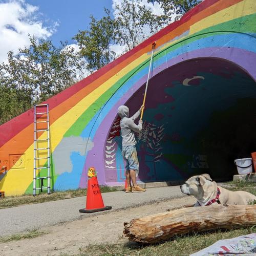 Toronto’s iconic rainbow tunnel was graffitied. Again.