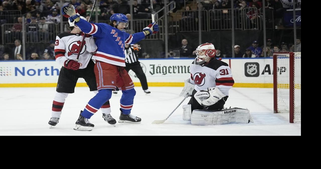 Rangers' Matt Rempe suspended 4 games for elbowing Devils' Jonas ...