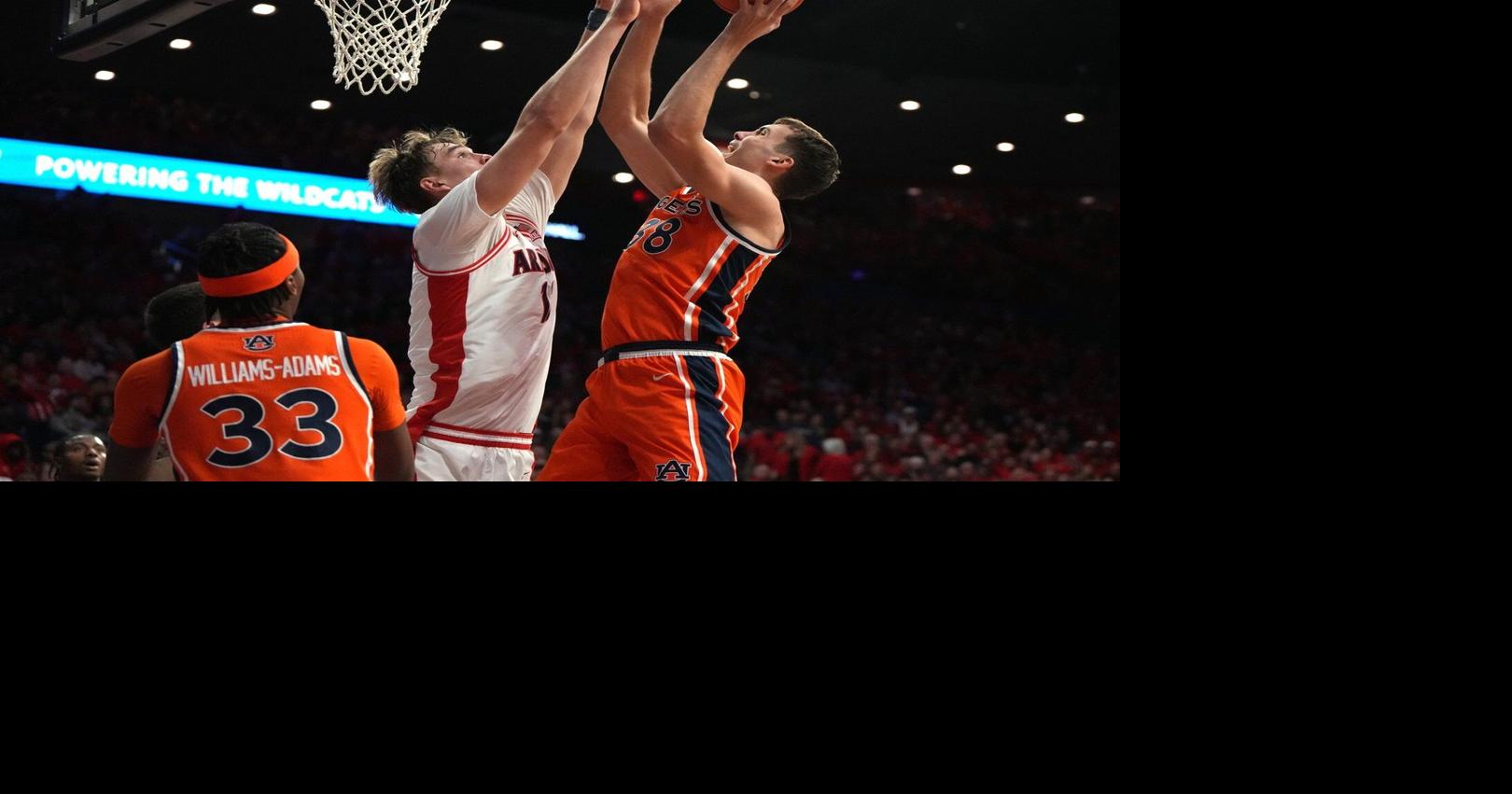 Peat scores 18 points, No. 2 Arizona blows out No. 20 Auburn 97-68 for ...